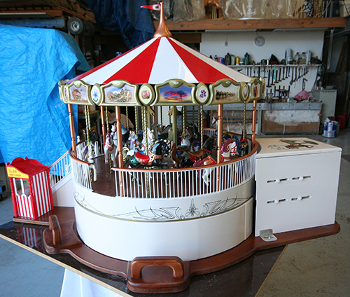fair ground carousel 20 horses motorised carousel rise and fall horses ...
